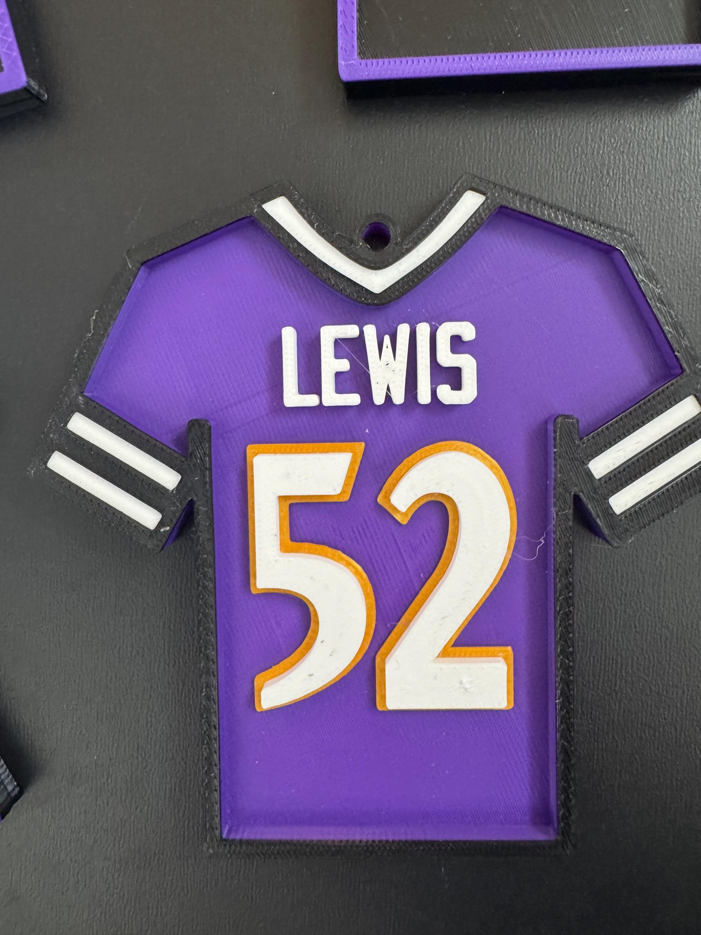 3D Printed Baltimore Ravens Jersey Christmas Ornaments - Etsy