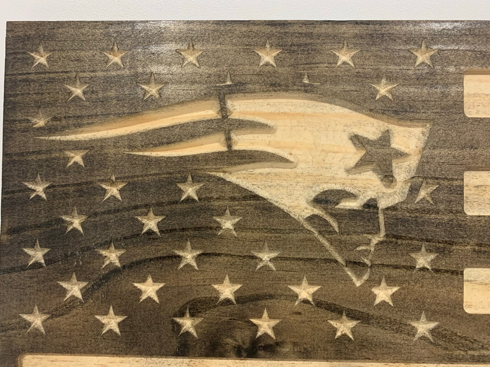 New England Patriots Wood American Flag Sign | Etsy