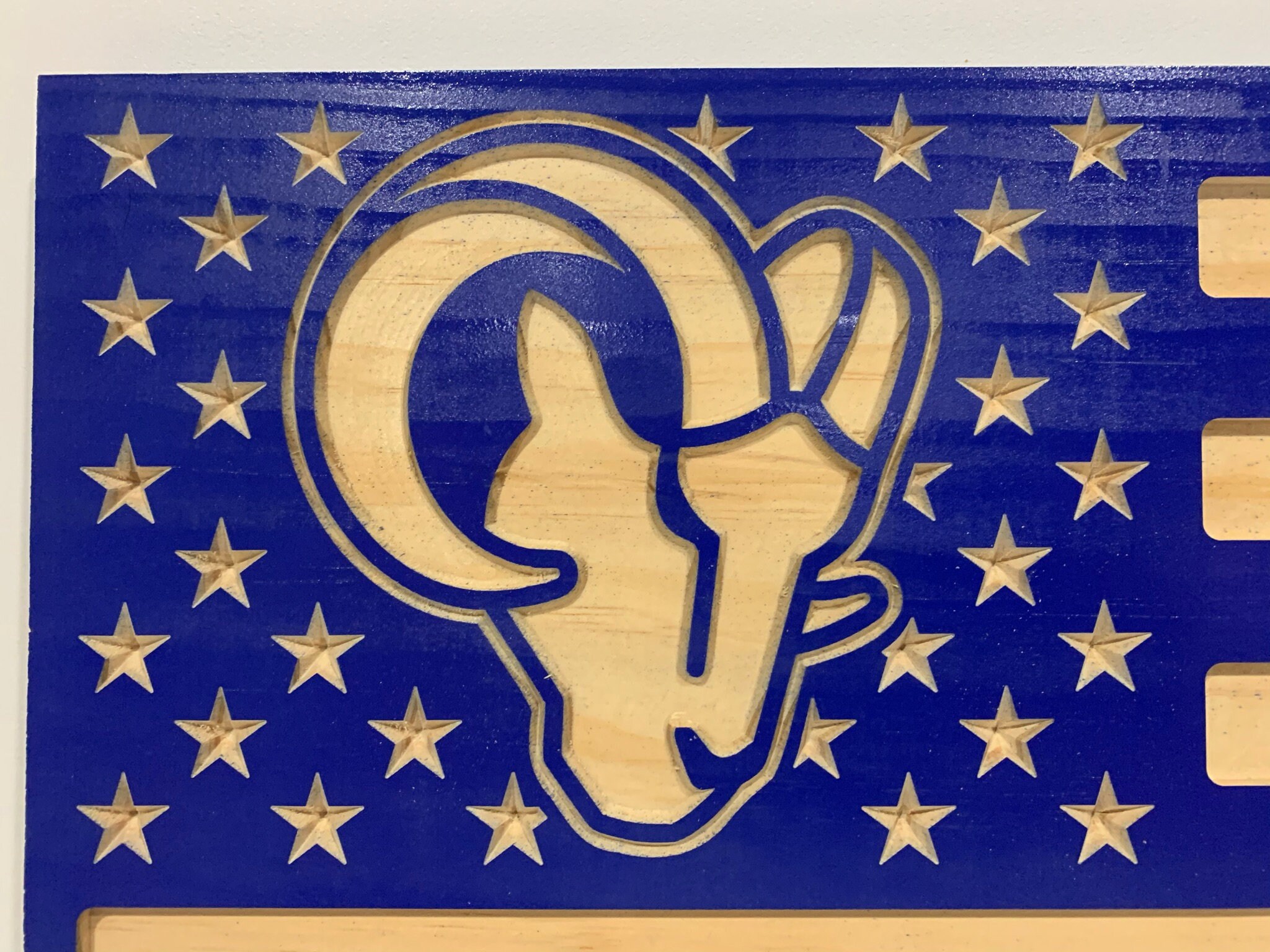 Los Angeles Rams Alternate Logo Wood American Flag - Etsy
