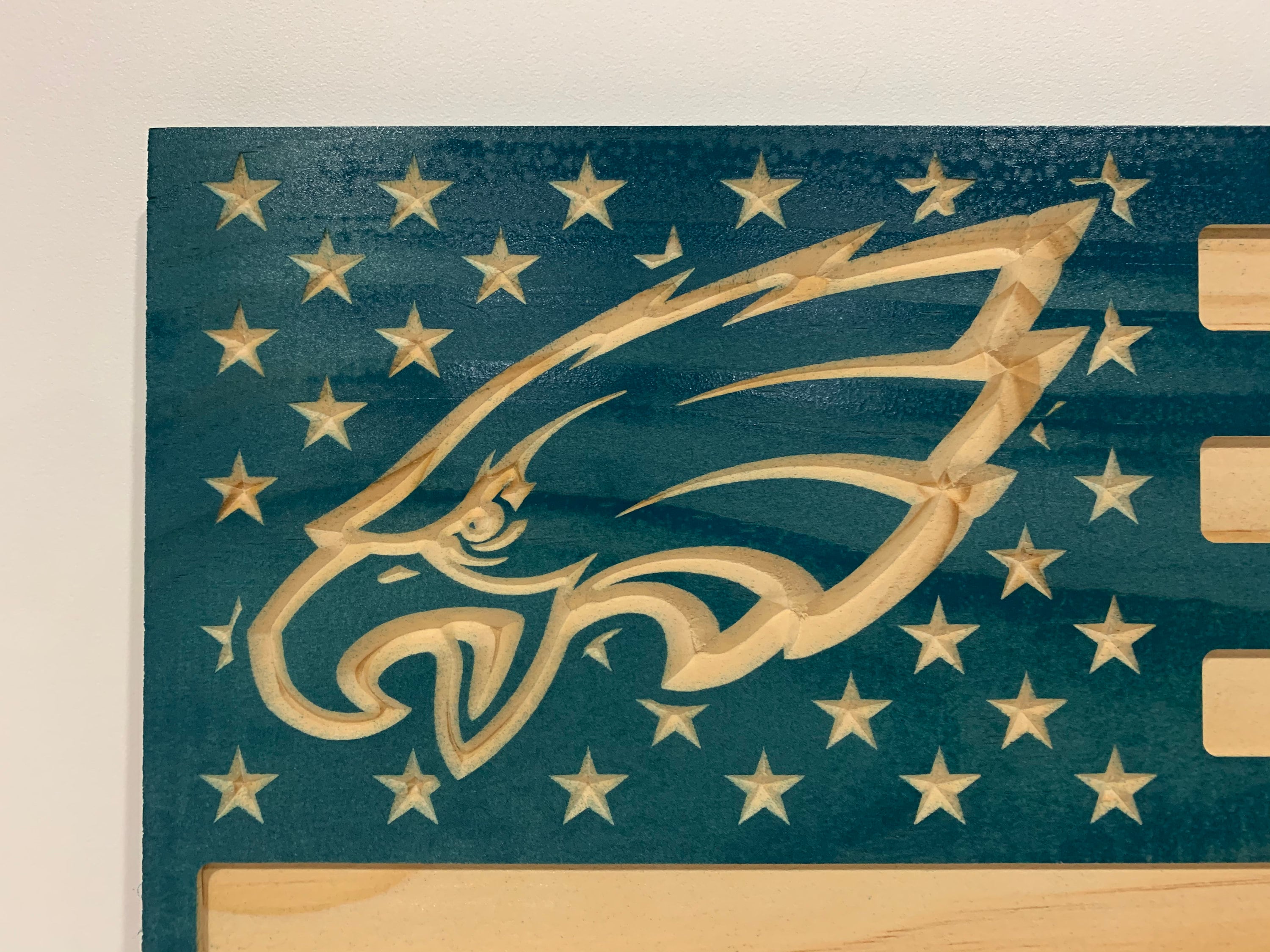 Philadelphia Eagles Wood American Flag Sign | Etsy