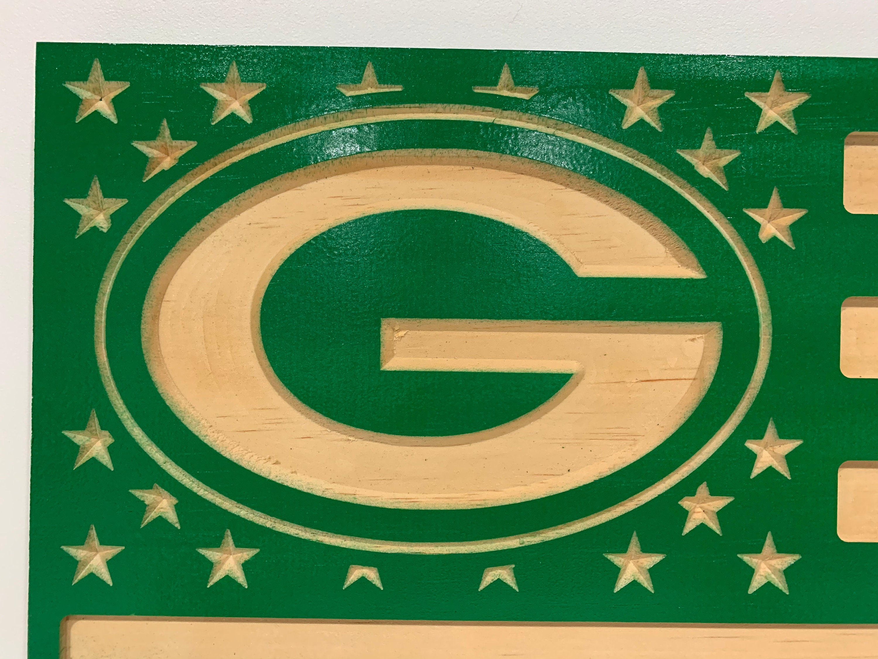 Green Bay Packers Wood American Flag Sign - Etsy