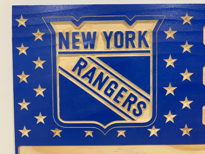 New York Rangers Wood American Flag Sign - Etsy