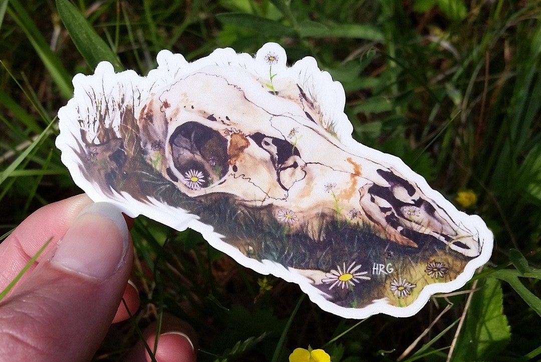 Deer Skull Laptop Sticker Laptop Decal Weatherproof - Etsy