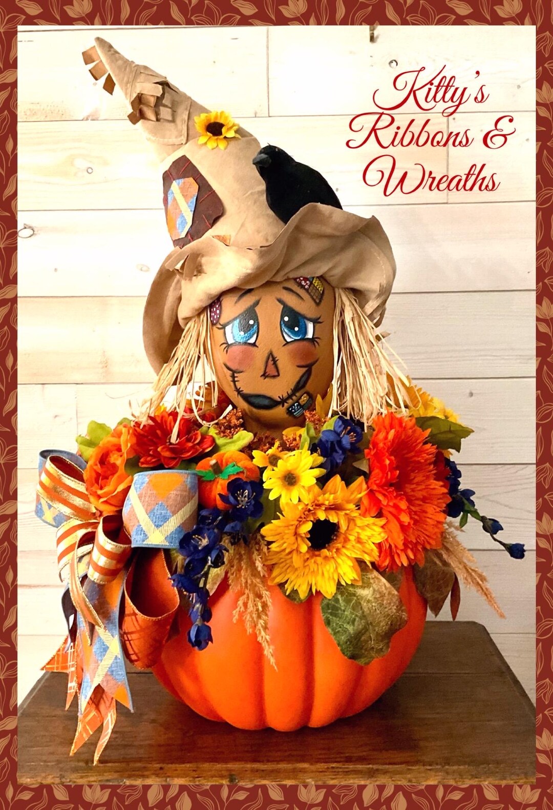 Scarecrow Centerpiece, Fall Floral Arrangement, Scarecrow Mannequin ...