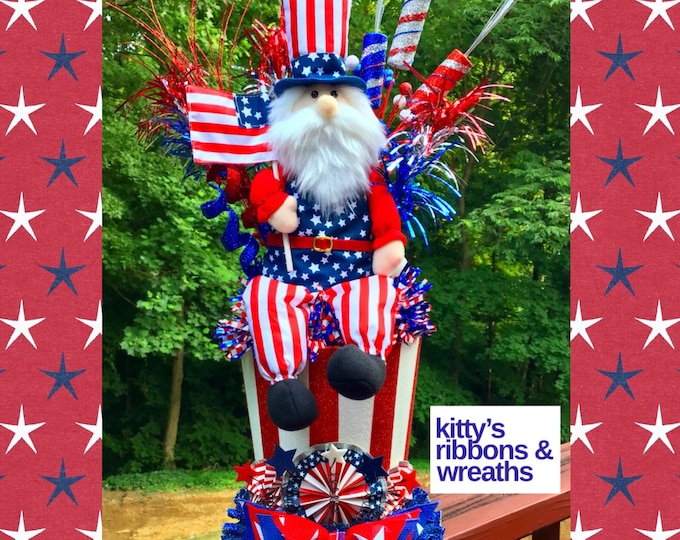 4th of July Uncle Sam Centerpiece, 4th of July Centerpiece, Uncle Sam ...