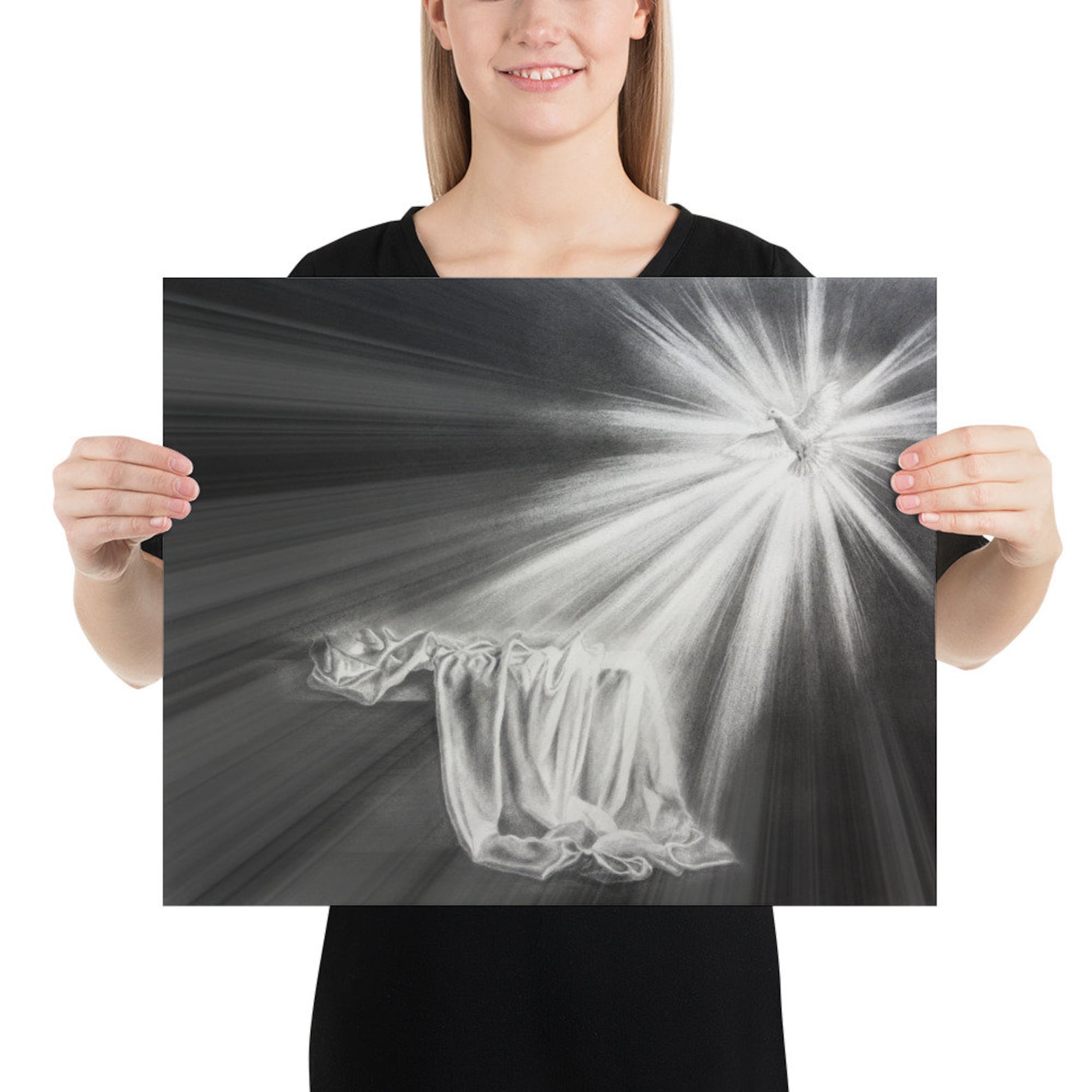 He is Risen Painting Poster Easter Wall Art Easter Wall - Etsy