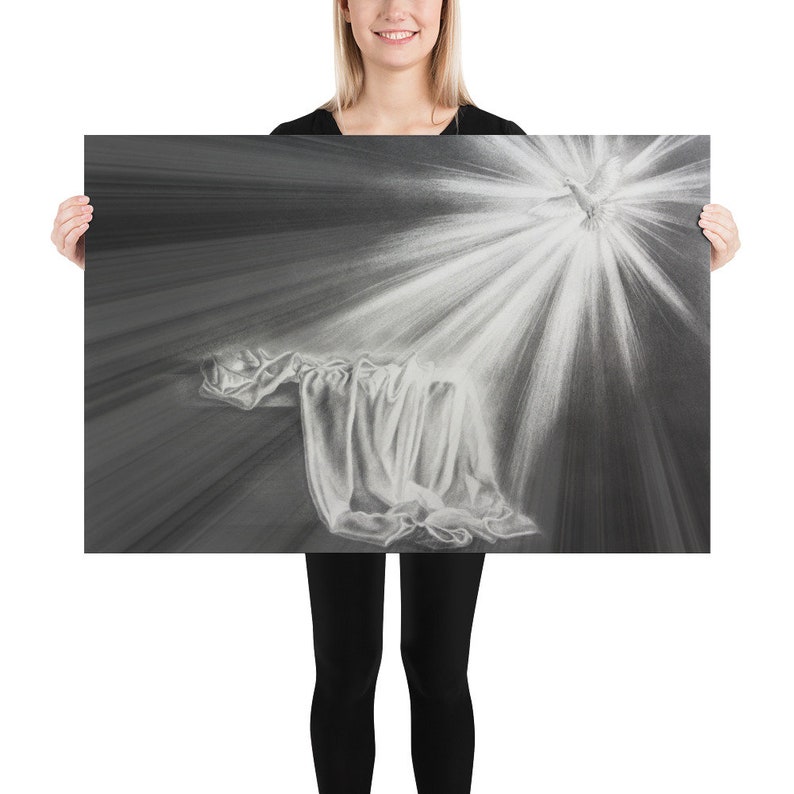 He is Risen Painting Poster Easter Wall Art Easter Wall - Etsy