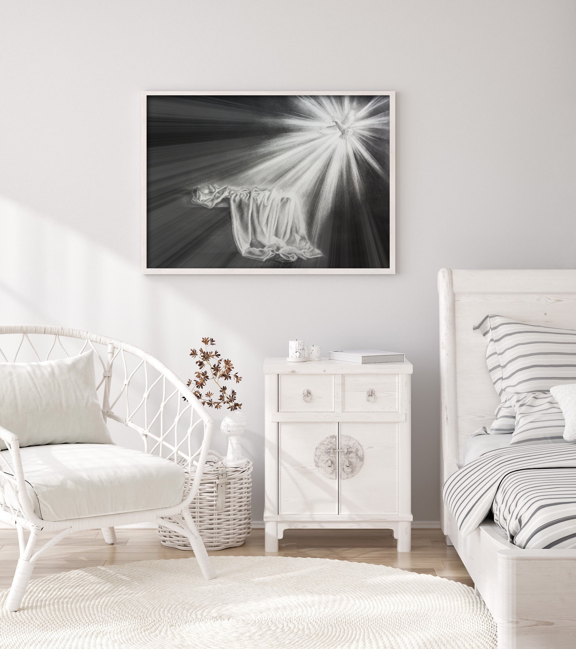 He is Risen Painting Poster Easter Wall Art Easter Wall - Etsy