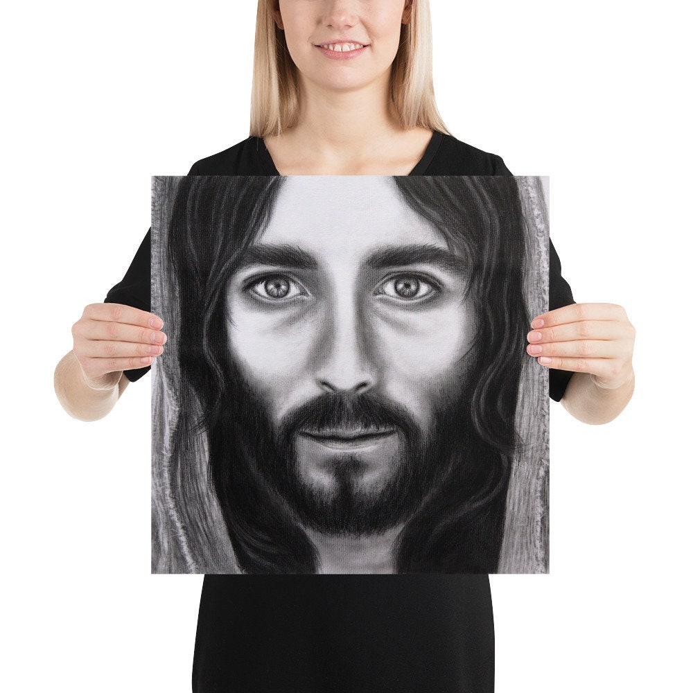 Jesus Christ Portrait Print 10x10 Jesus Portrait Drawing - Etsy