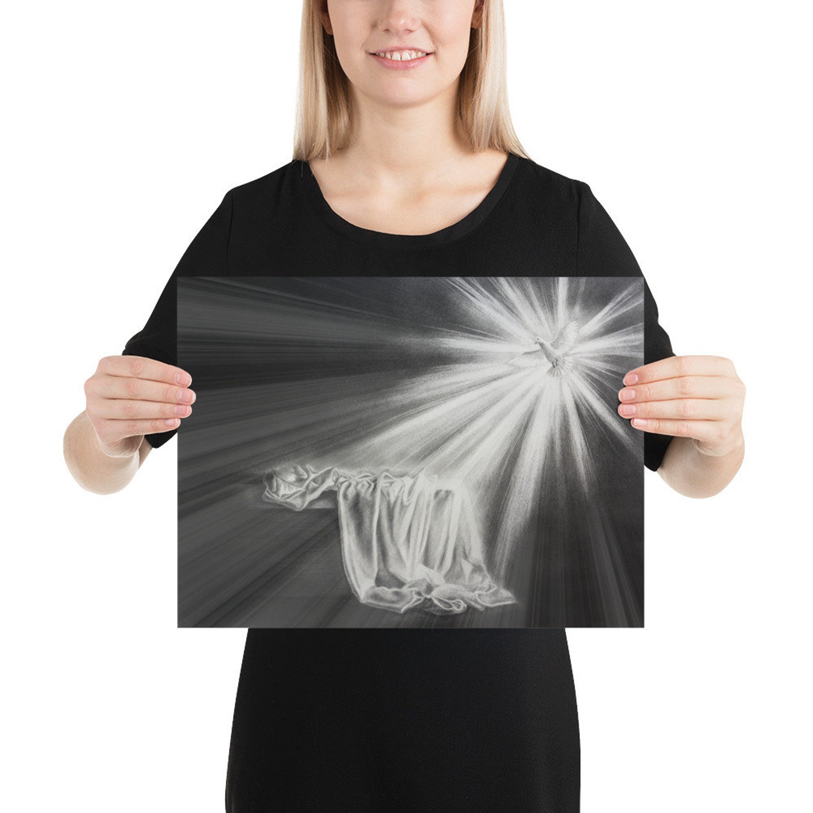 He is Risen Painting Poster Easter Wall Art Easter Wall - Etsy