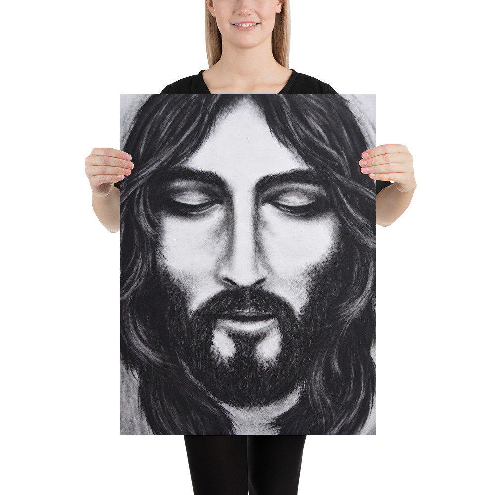 Jesus Christ Portrait Painting Poster Jesus Portrait Print - Etsy