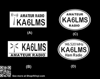 Ham Radio Call Sign Decal - Etsy