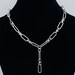 Y Chain Drop Necklace Lariat Steel Silver Choker Necklace - Etsy
