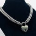Box Chainmail Heart Padlock Choker Necklace Box Chain Heart - Etsy
