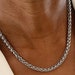 Braided Wheat Rope Chain Necklace Stainless Steel Men Spiga - Etsy