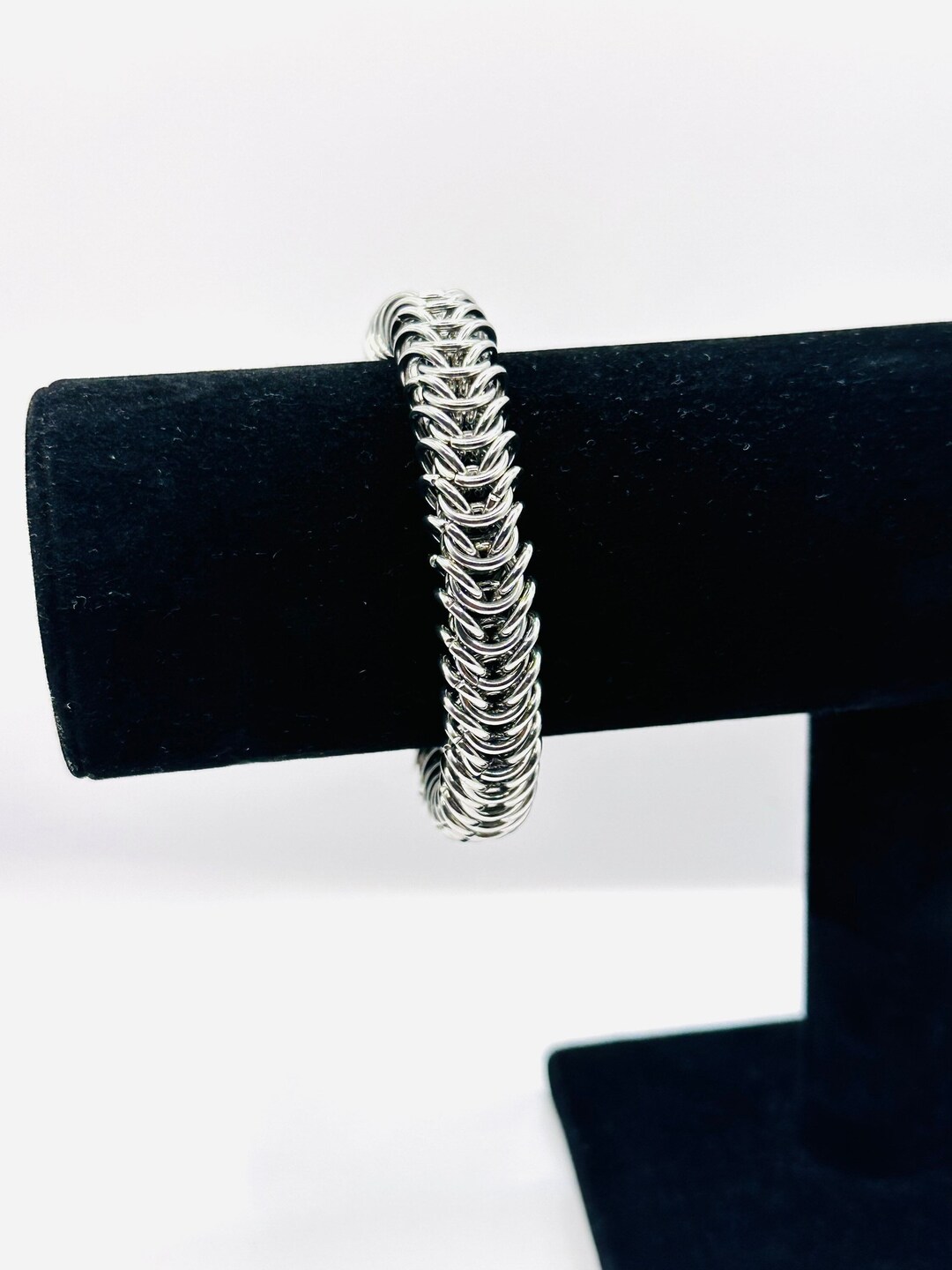 Box Weave Chainmail Bracelet, Stainless Steel Box Chain Bracelet ...