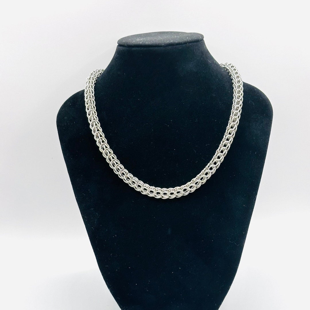 Full Persian Chainmaille Necklace, Stainless Steel 6 in 1 Persian Chain ...