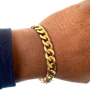 Gold Toggle Curb Bracelet, Toogle Clasp Bracelet, Men Stainless Steel ...