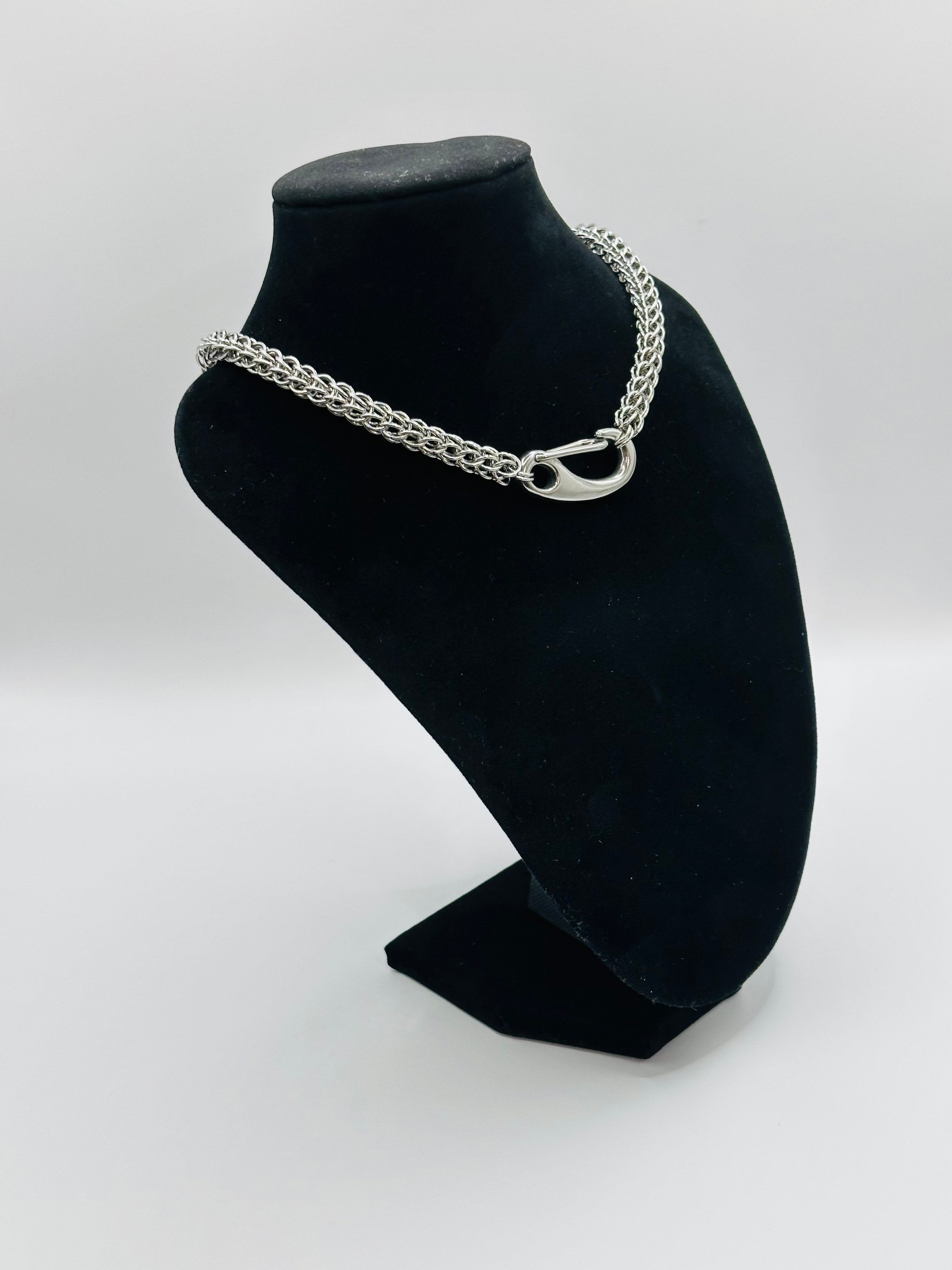 Chunky Persian Chainmail Link Chain Necklace Carabiner - Etsy