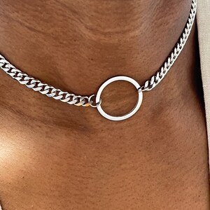 Round Circle Pendant Necklace, O Shape Charm Necklace, Round Necklace ...