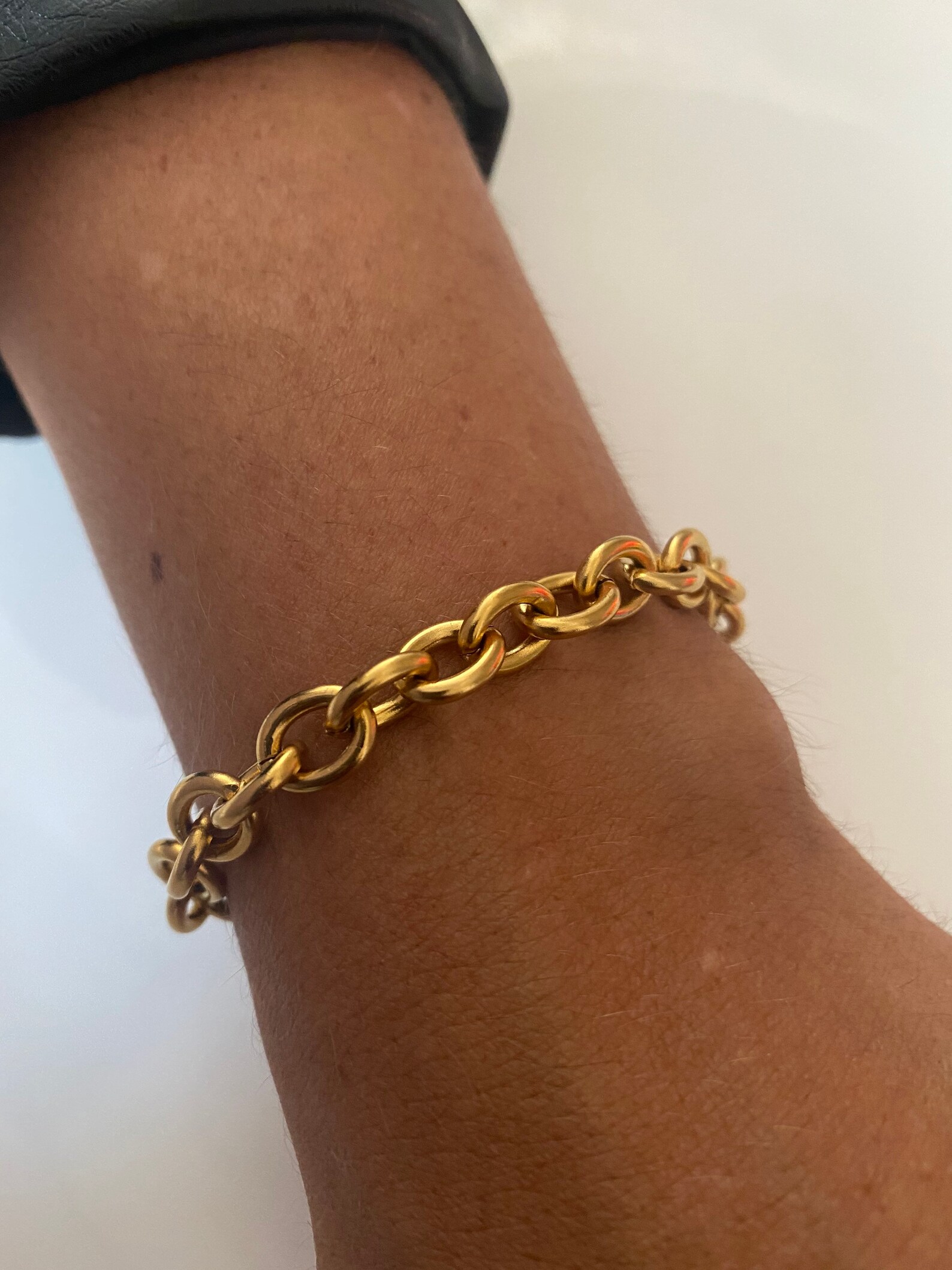 Stainless Steel Chunky Chain Bracelet Unisex Big Chain | Etsy