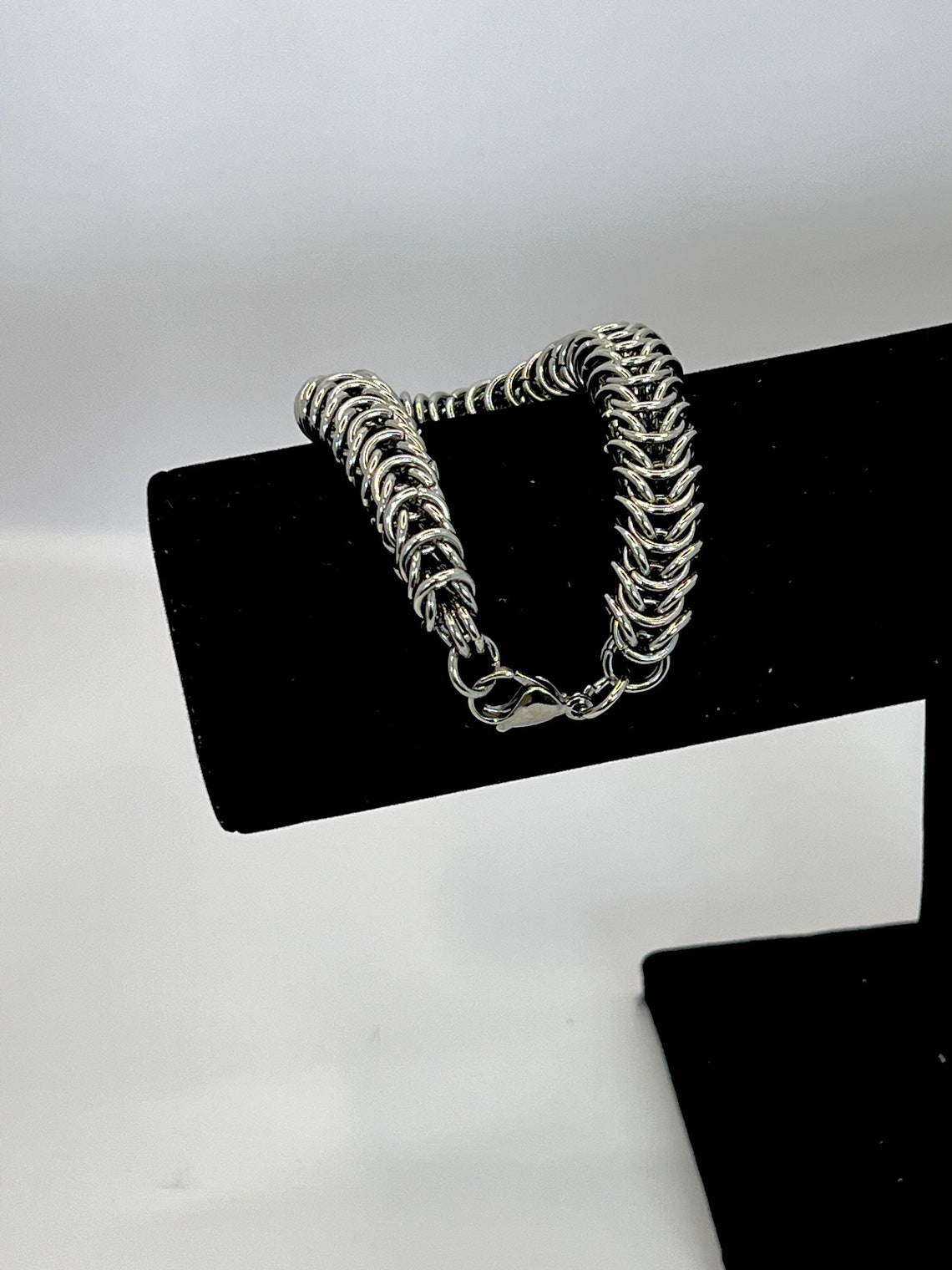 Box Weave Chainmail Bracelet Stainless Steel Box Chain - Etsy