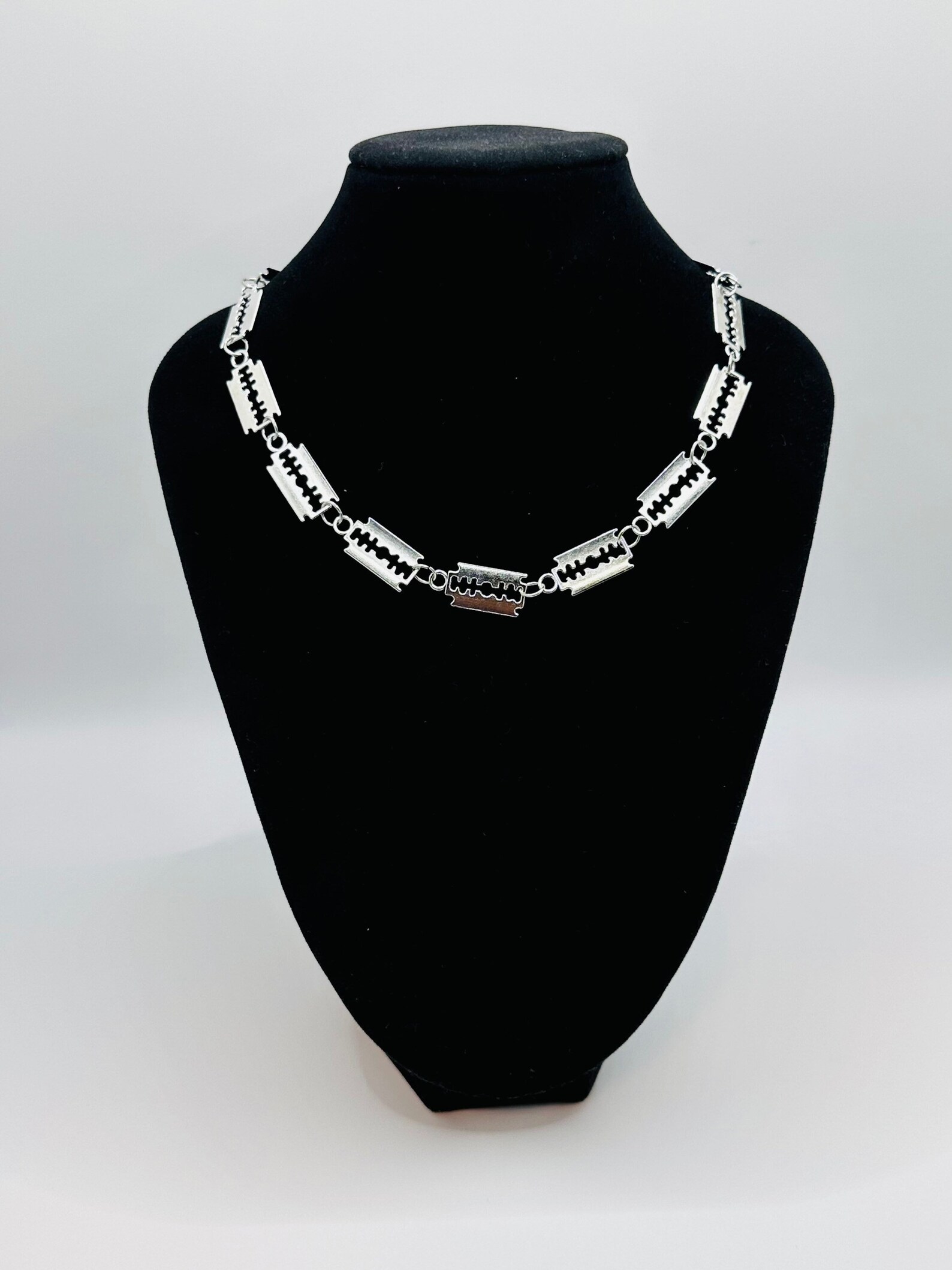 Razor Blade Gothic Choker Necklace Stainless Steel Rock Biker - Etsy