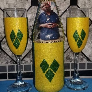 Glittered Bling Bottle & Glassware Sets - Etsy