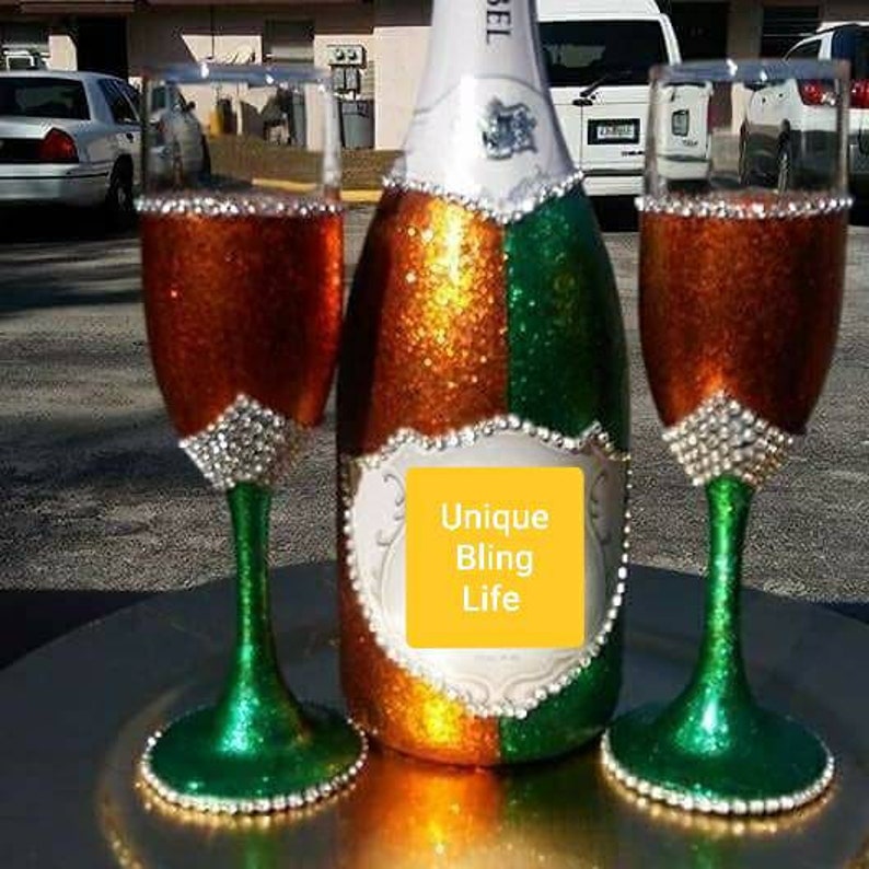 Glittered Bling Bottle & Glassware Sets - Etsy