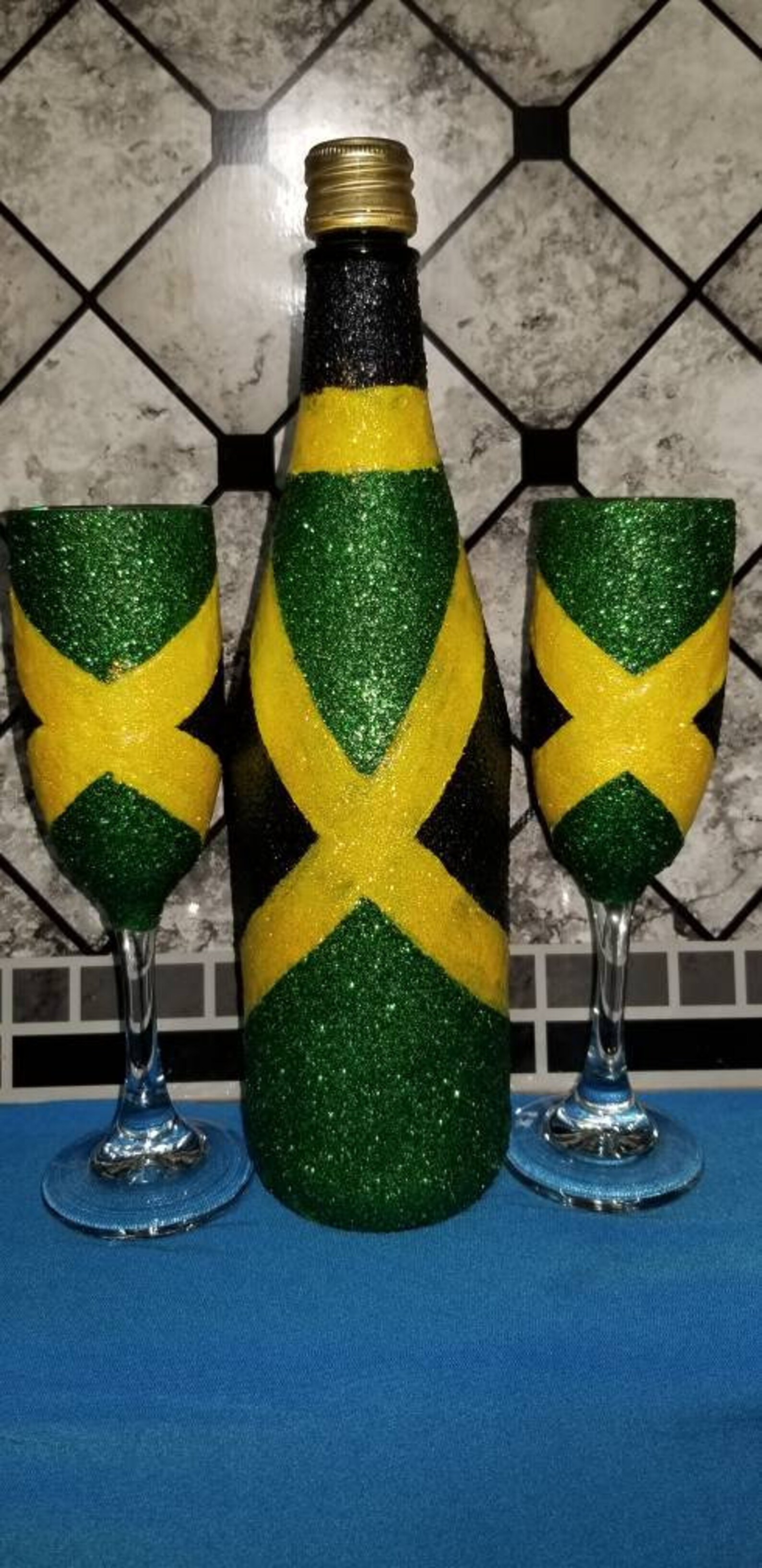 Glittered Bling Bottle & Glassware Sets - Etsy