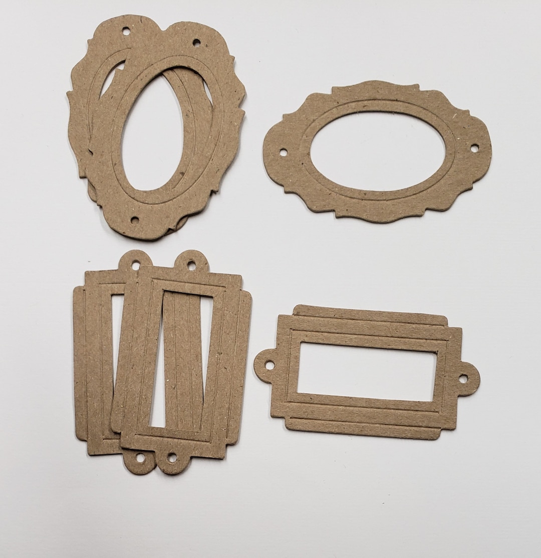 Embossed RECTANGLE and OVAL Bookplate Die Cuts - Etsy