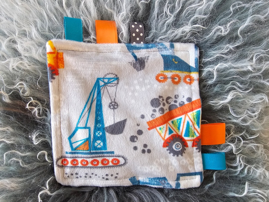 Trucks Crinkle Square Toy, Construction Trucks Sensory Toy, Baby Trucks ...