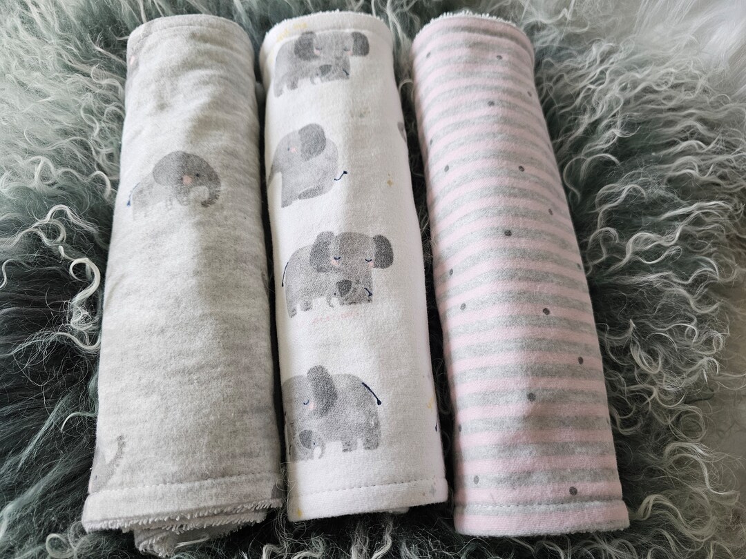Elephant Burp Cloth Set, Baby Elephant Burp, Animal Burp Cloths, Safari ...