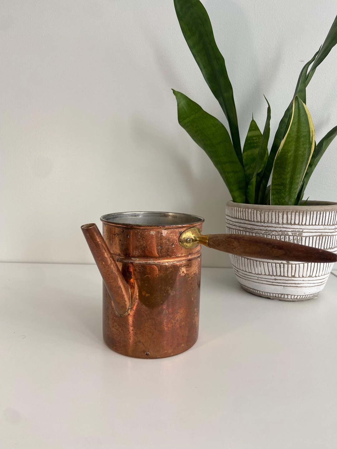 Vintage, Copper, Tagus, Turkish Coffee Pot, Watering Can, Cottagecore ...