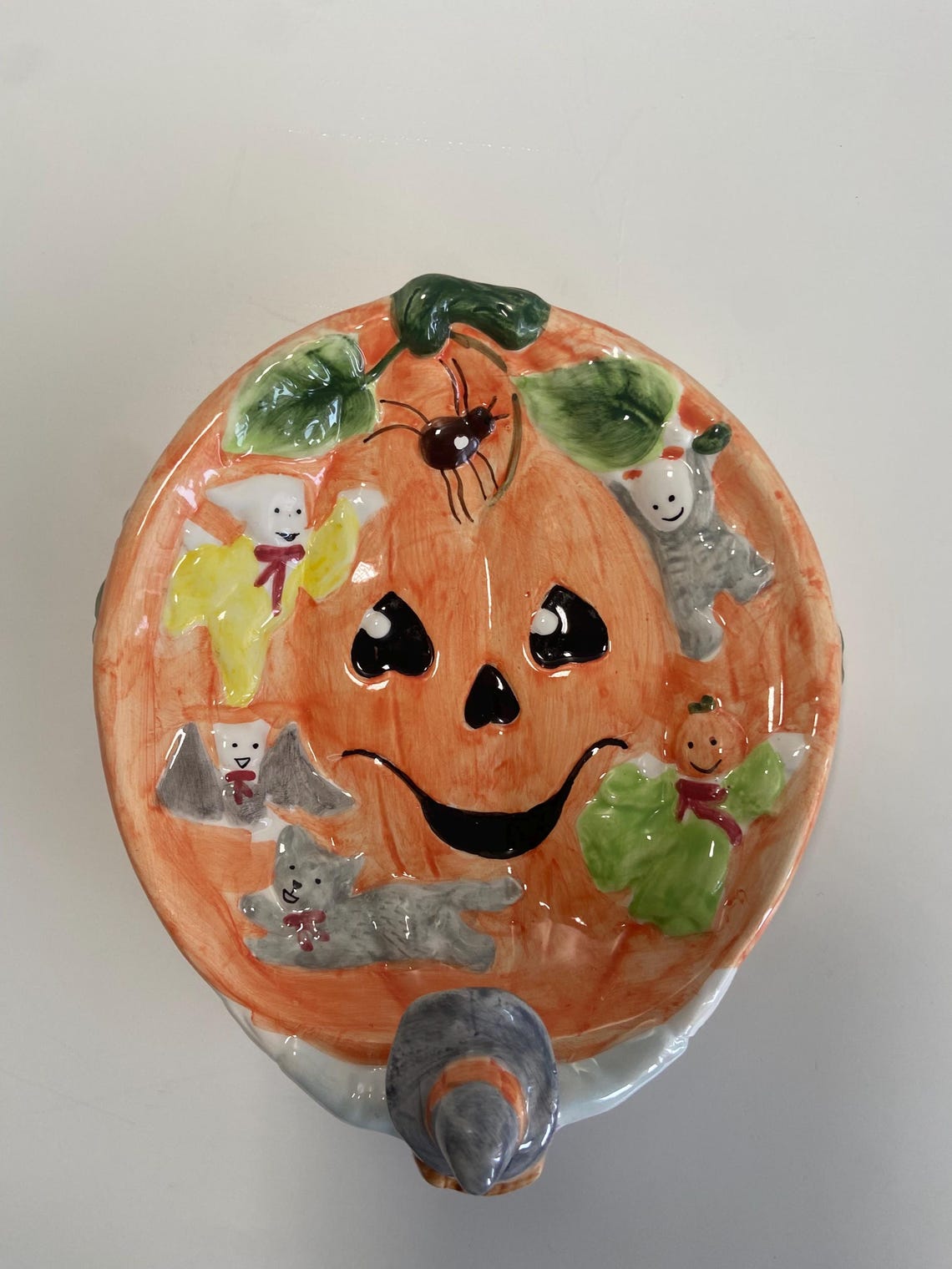Retro 90s Halloween Pumpkin Candy Dish - Etsy