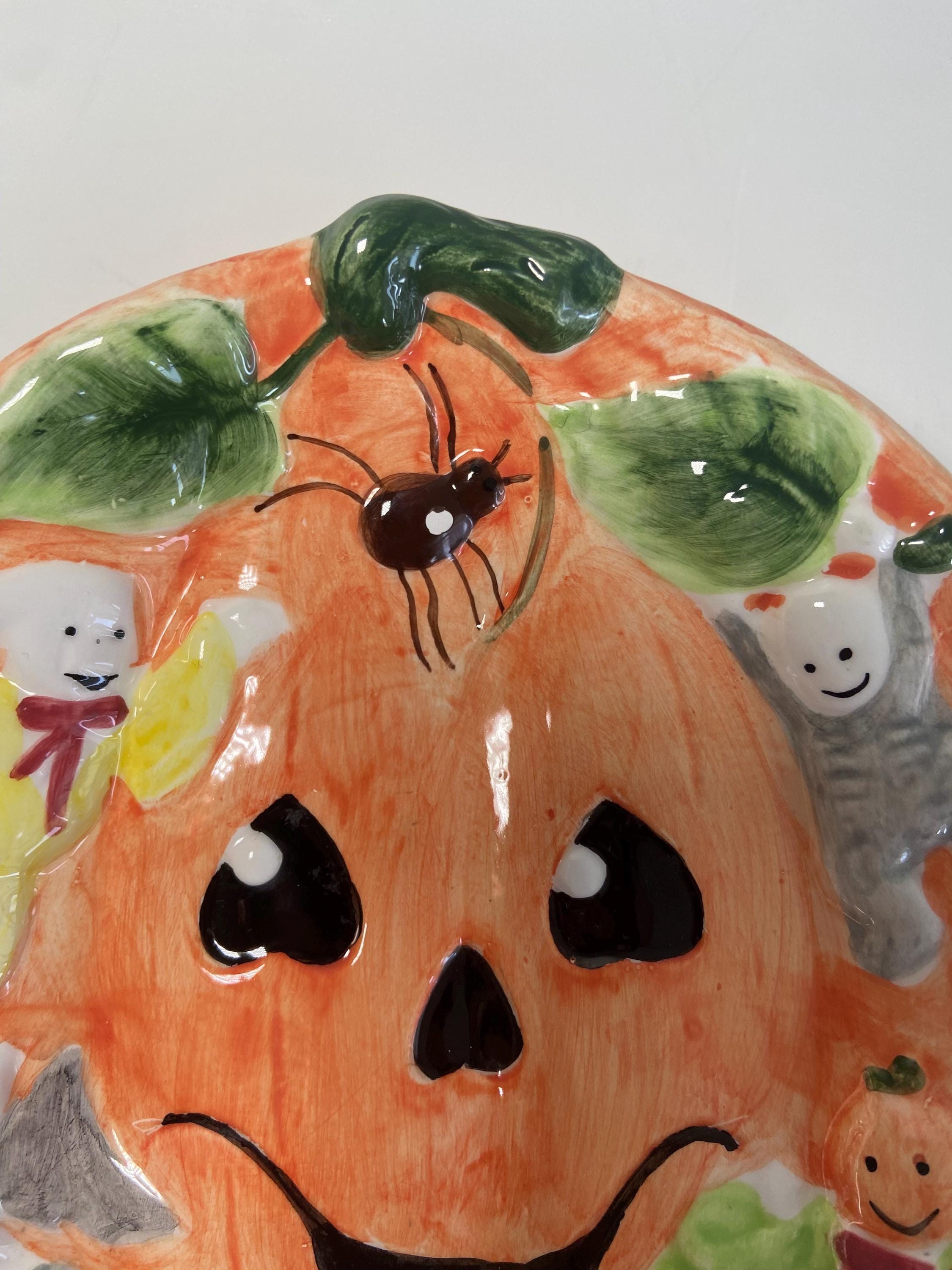 Retro 90s Halloween Pumpkin Candy Dish - Etsy