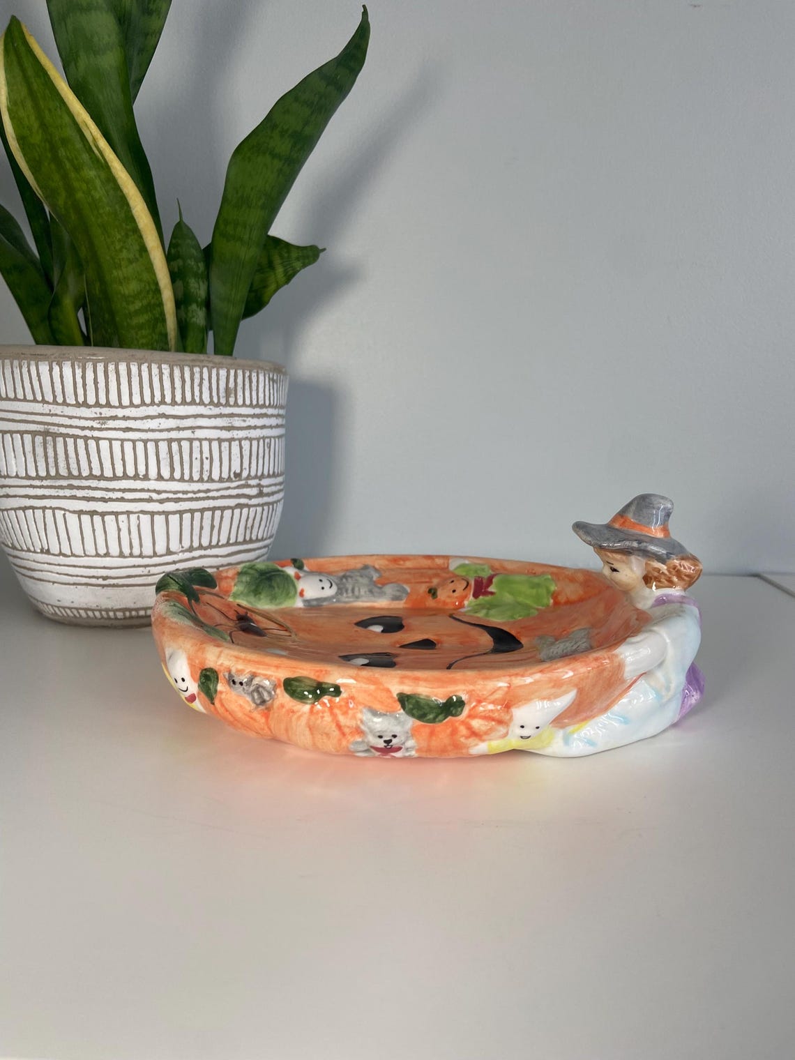 Retro 90s Halloween Pumpkin Candy Dish - Etsy