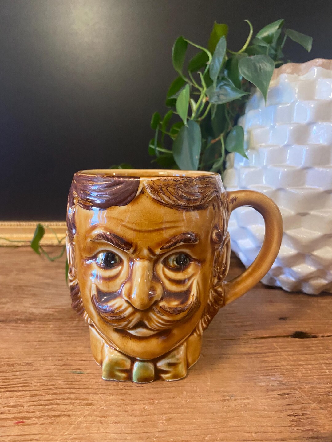 Vintage Mustache Mug, Mustache Cup, Shaving Cup , Shaving Mug , Mid ...