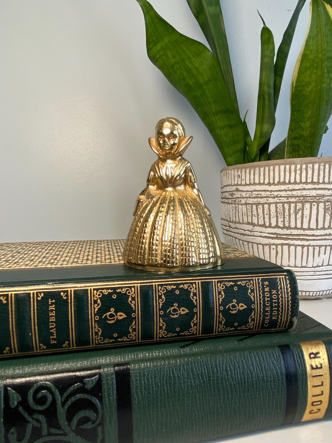 Polished Heavy Brass Victorian Maiden Lady Bell Cottagecore Fancy Lady ...