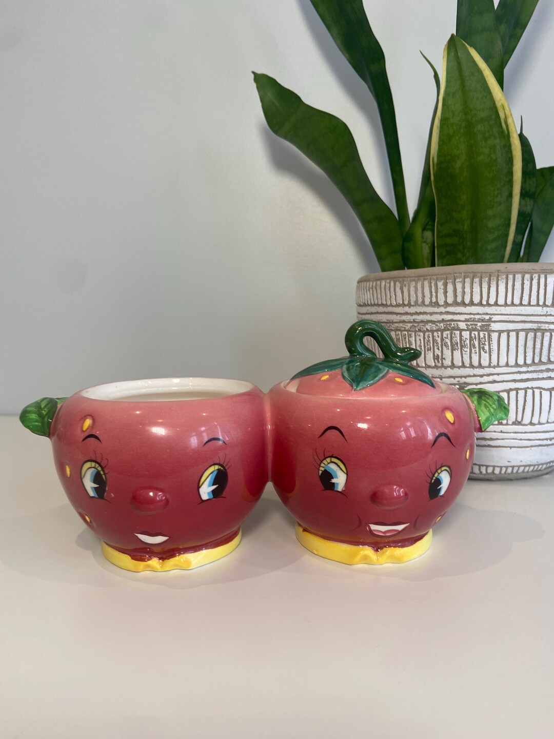 Vintage, 1950s, Py Japan, Anthropomorphic, HTF Strawberry, Double Jam ...