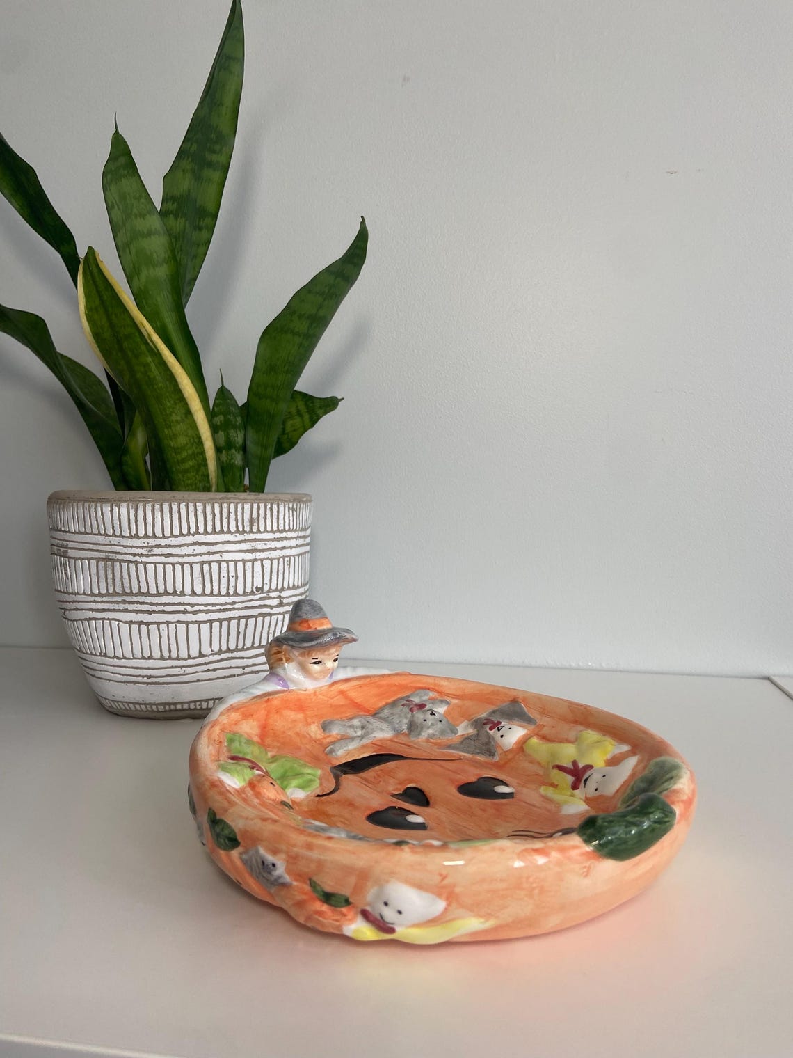 Retro 90s Halloween Pumpkin Candy Dish - Etsy