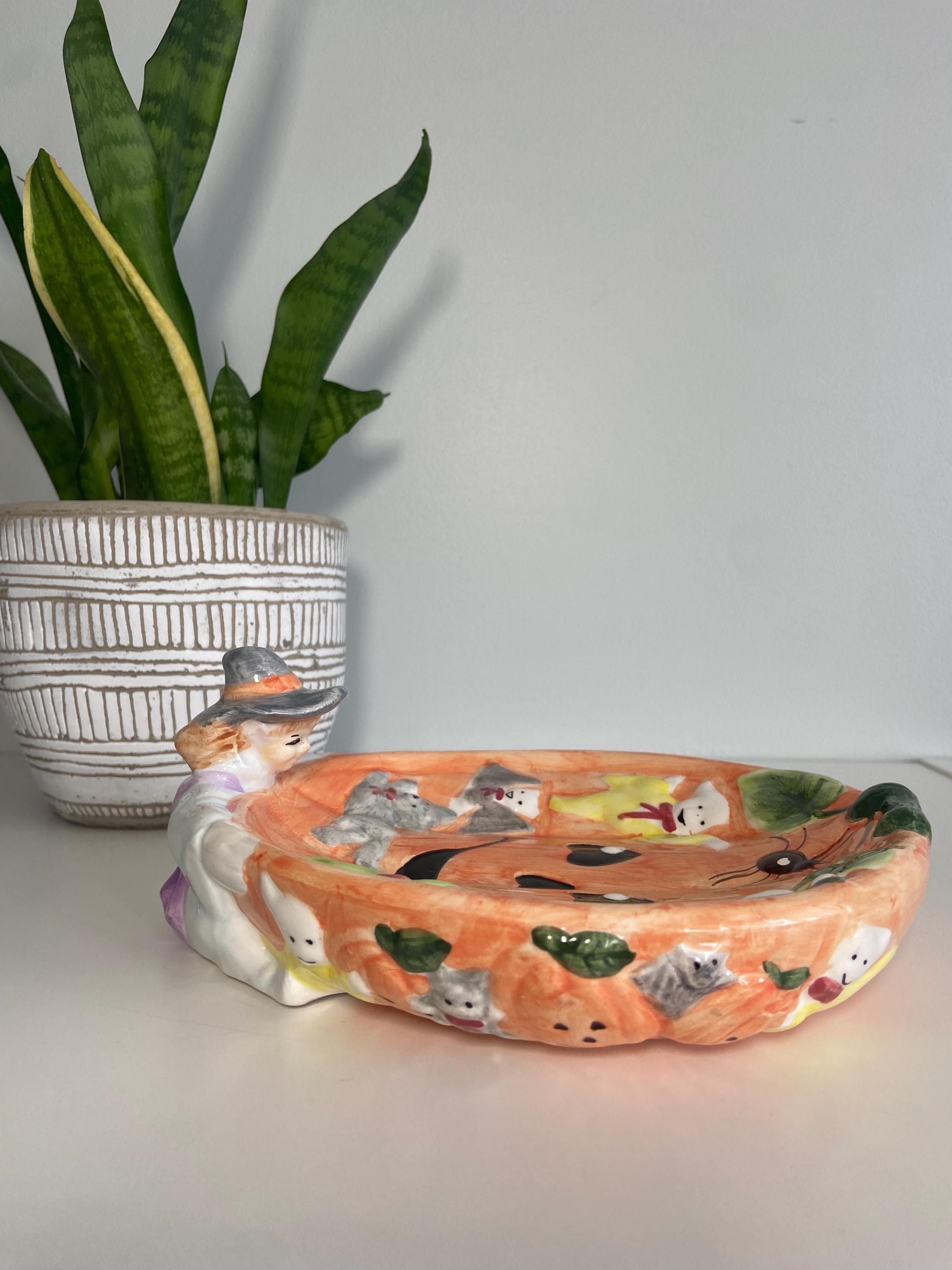 Retro 90s Halloween Pumpkin Candy Dish - Etsy