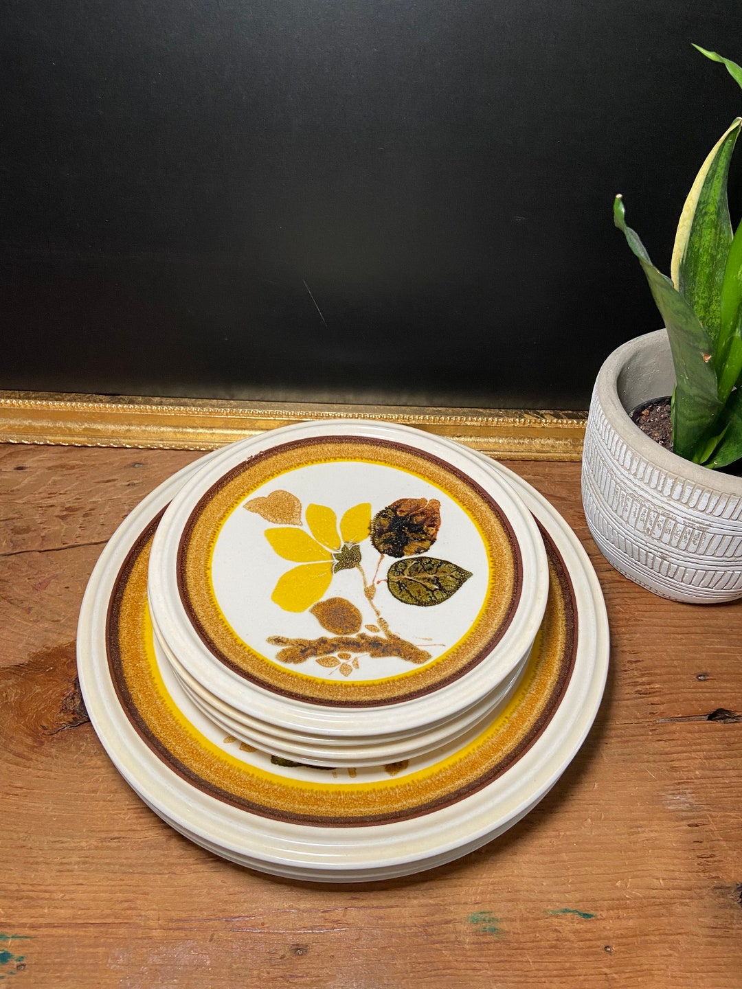 Vintage, 1970s, Mikasa, A La Mode, Sandalwood, Dinner Plates, Lunch ...