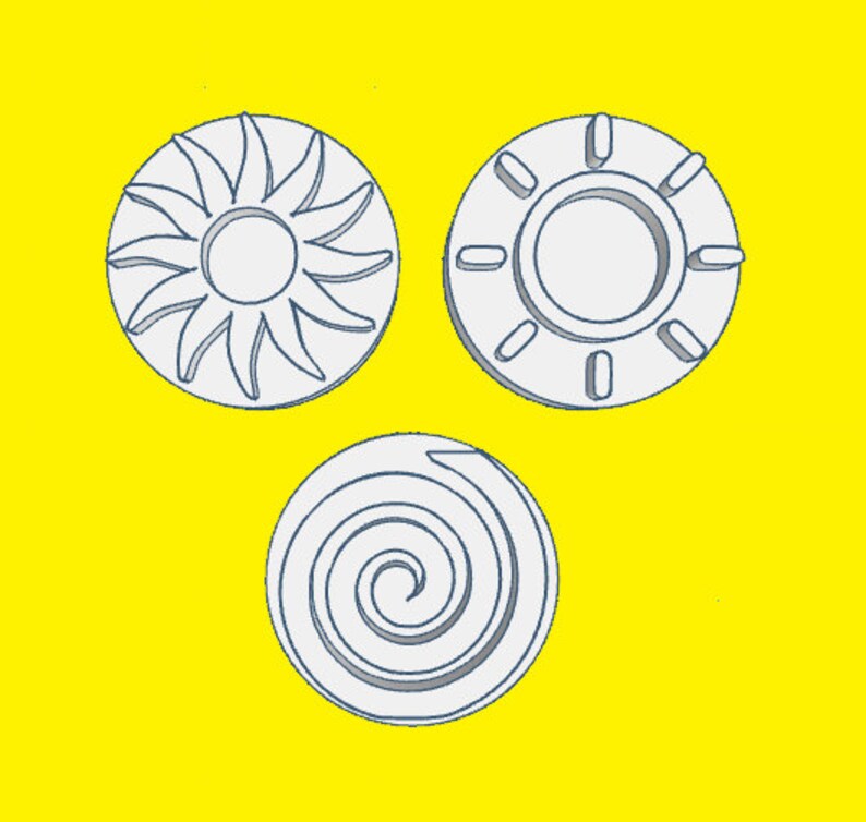 Sun Stamps and Swirl Stamp for Soap Pottery Clay Cookies - Etsy