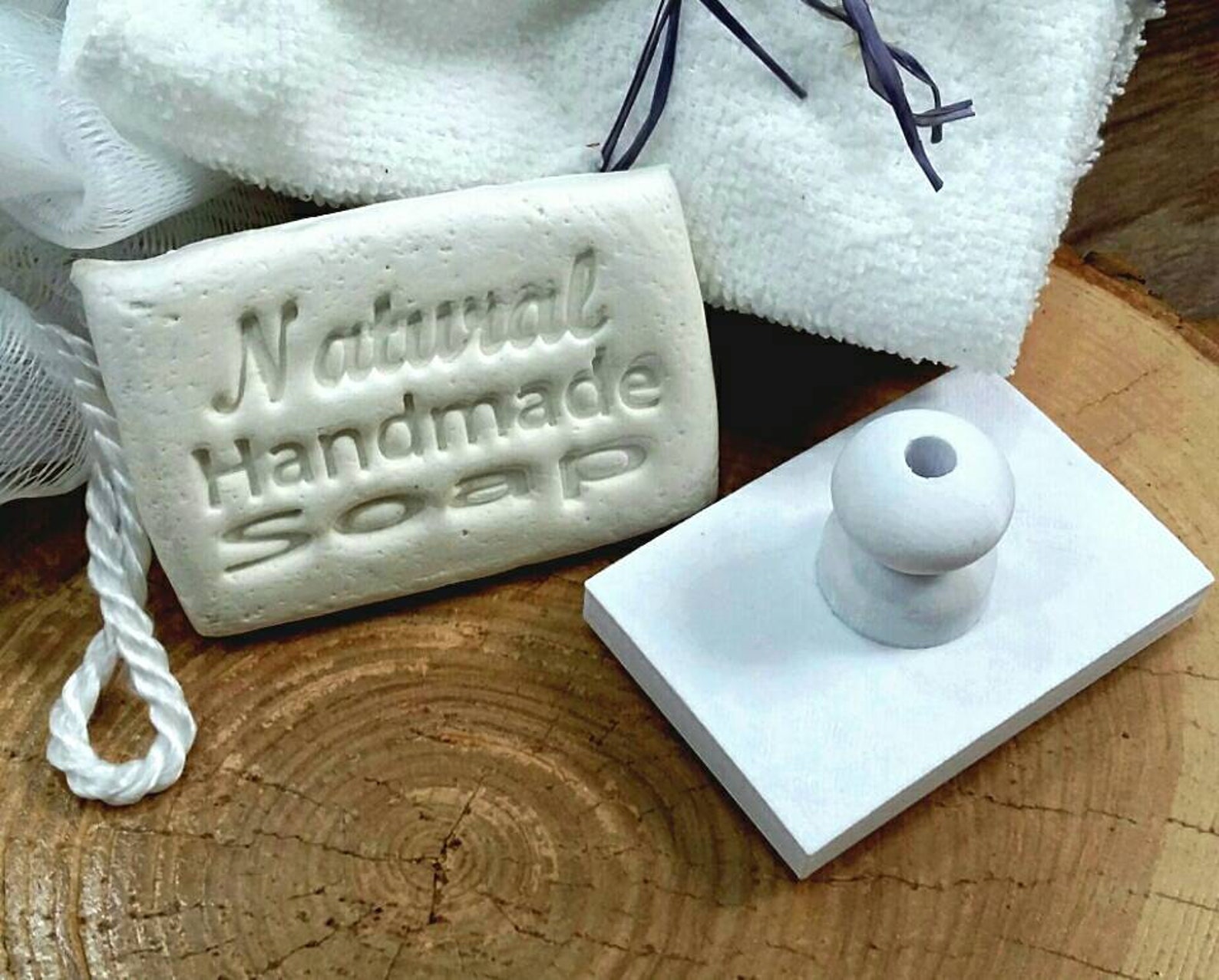 Soap Stamp natural Handmade Soap With Handle Used - Etsy