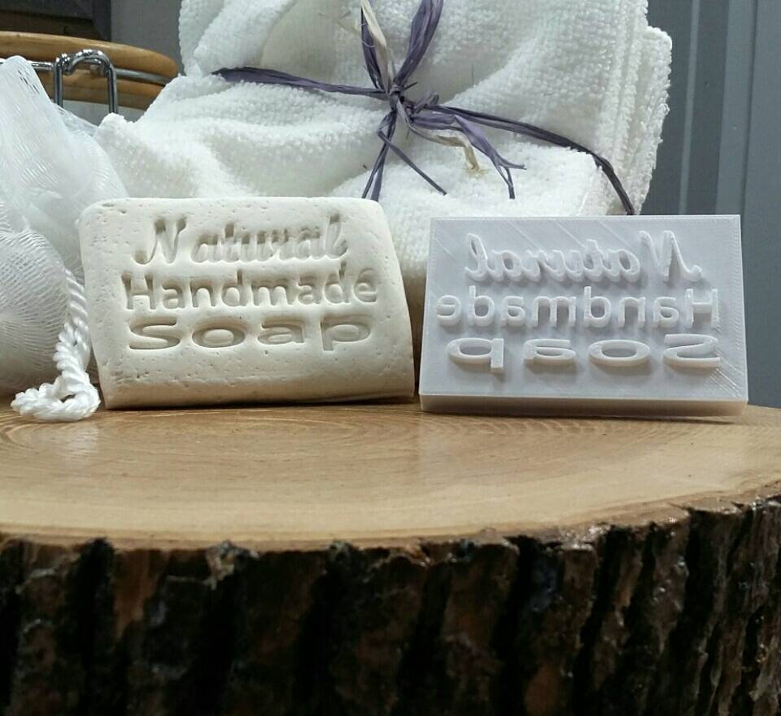 Soap Stamp natural Handmade Soap With Handle Used | Etsy