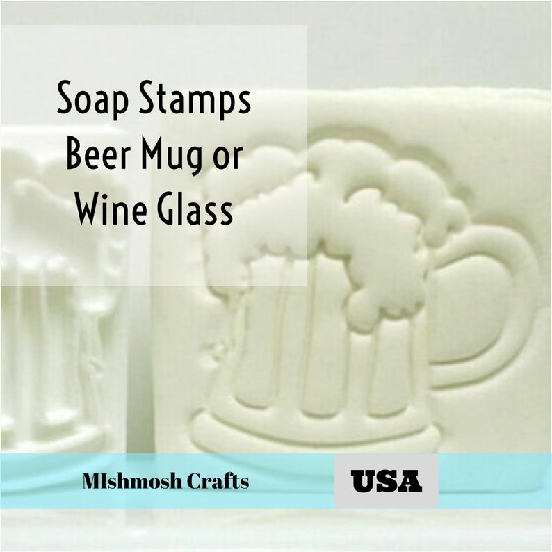 Soap Stamp Beer Mug or Wine Glass With Handle. Other Uses - Etsy