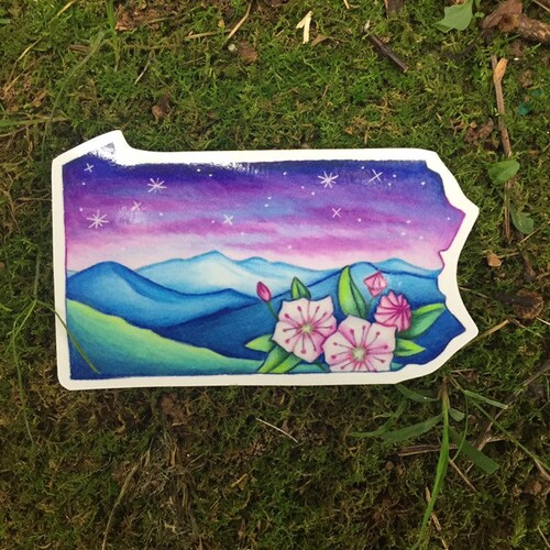 Pennsylvania State Sticker - Etsy