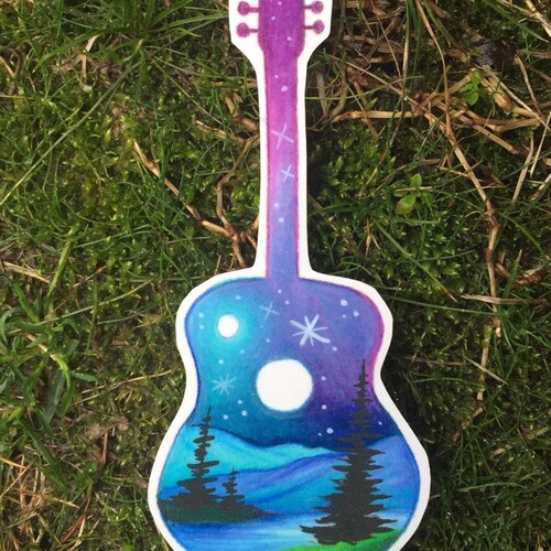Guitar Sticker - Etsy
