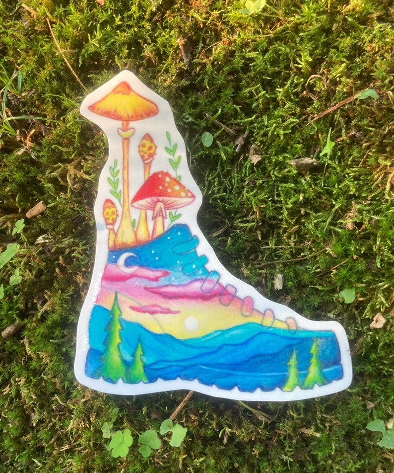 Hiking Boot Sticker - Etsy